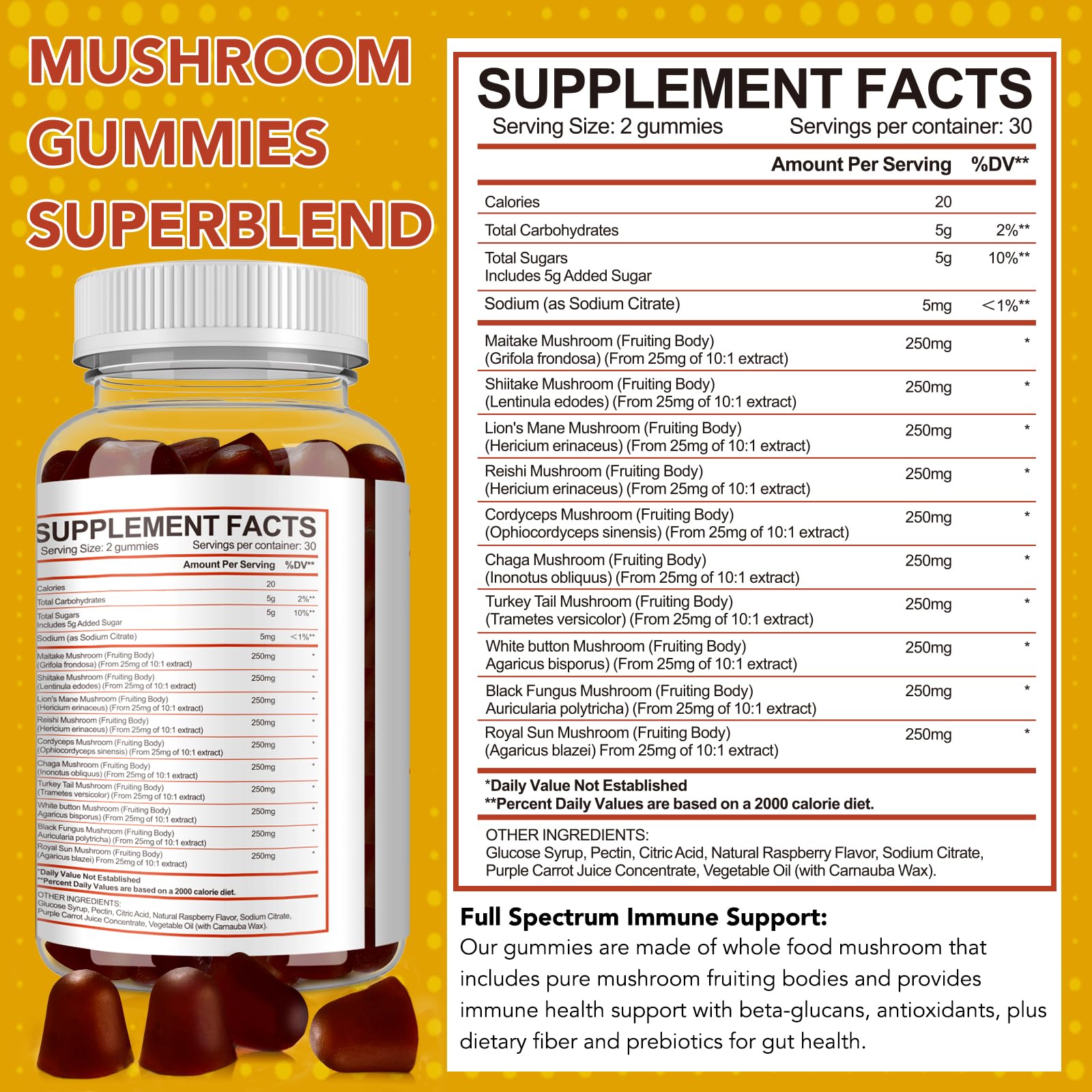 herbal supplement with mushrooms