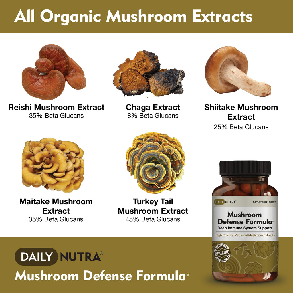 herbal supplement with organic mushrooms