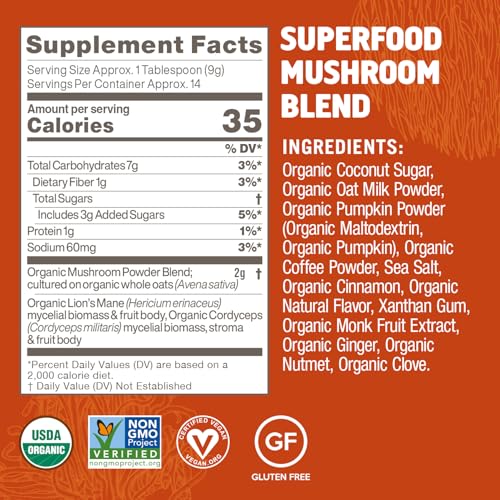 herbal supplement with organic mushrooms