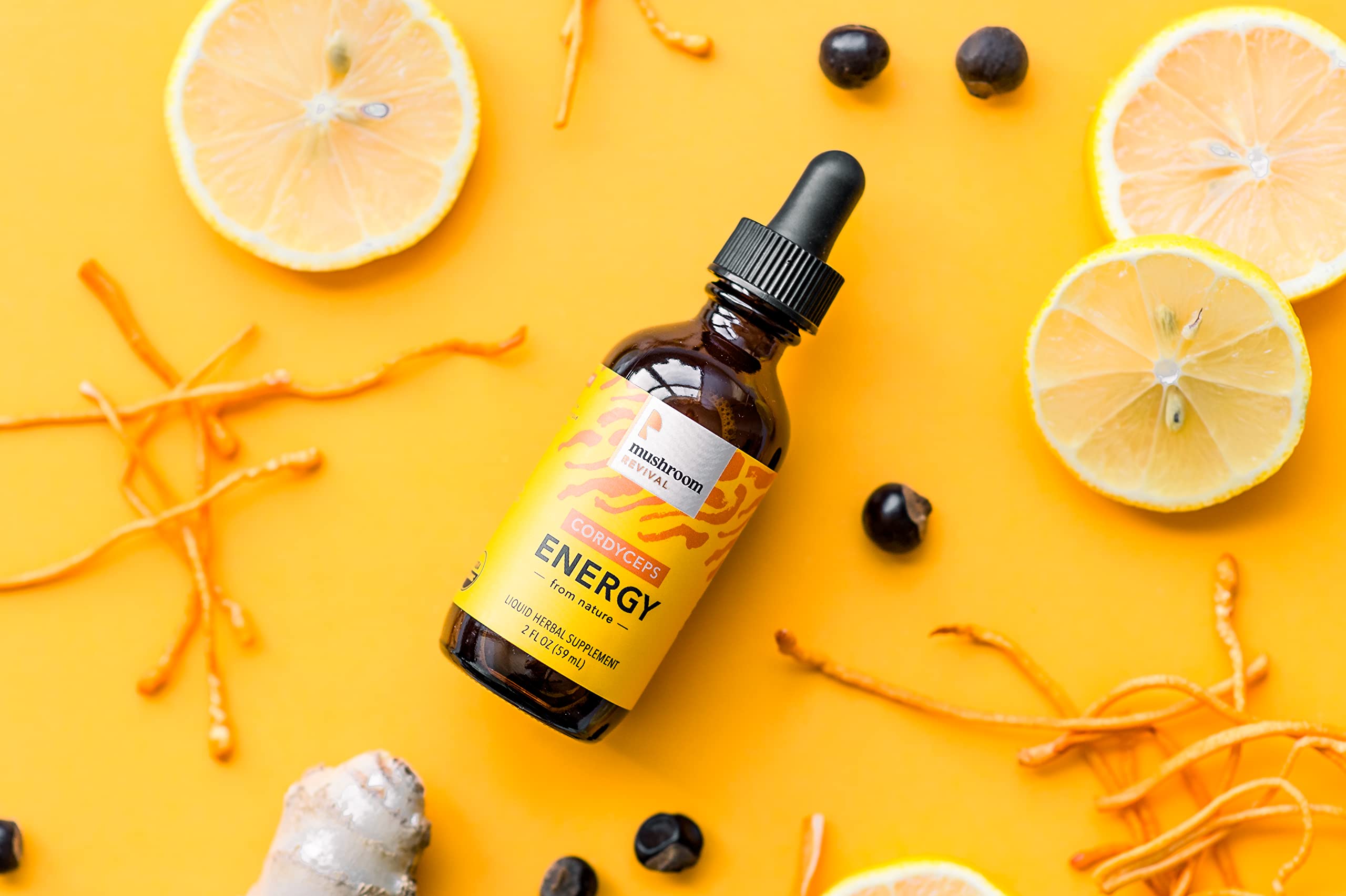 herbal supplement with organic mushrooms