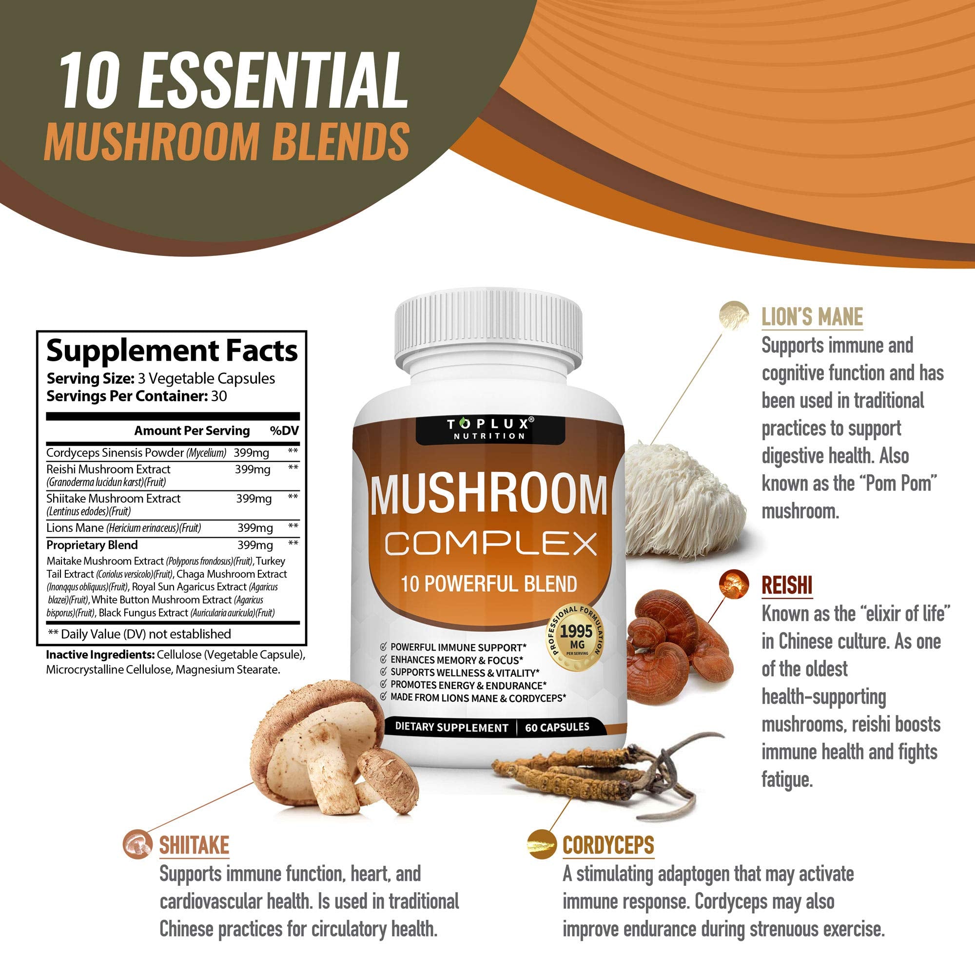 Herbal supplement with Reishi benefits