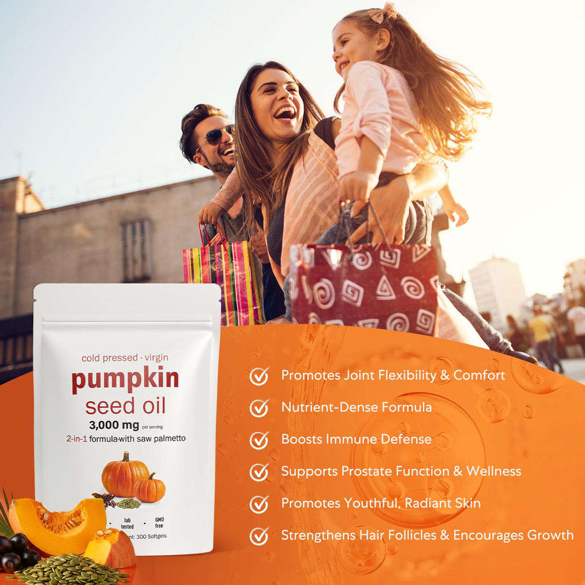 Herbal supplement with saw palmetto