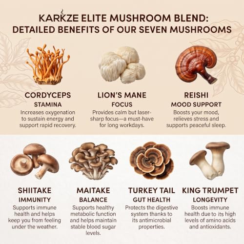 herbal supplement with seven mushrooms