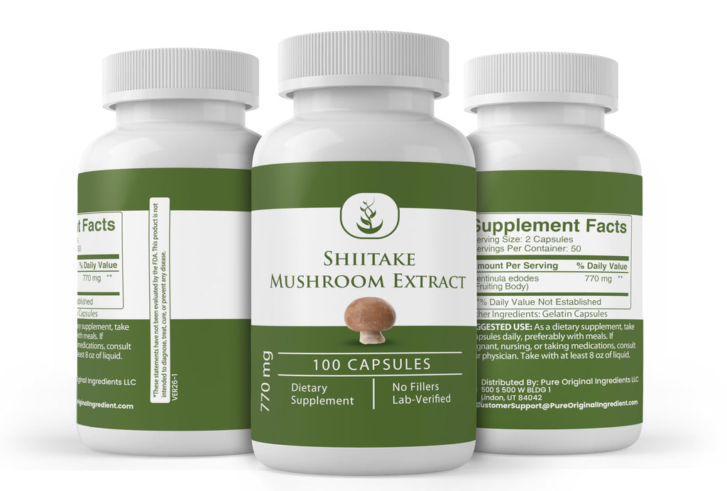 herbal supplement with shiitake mushrooms