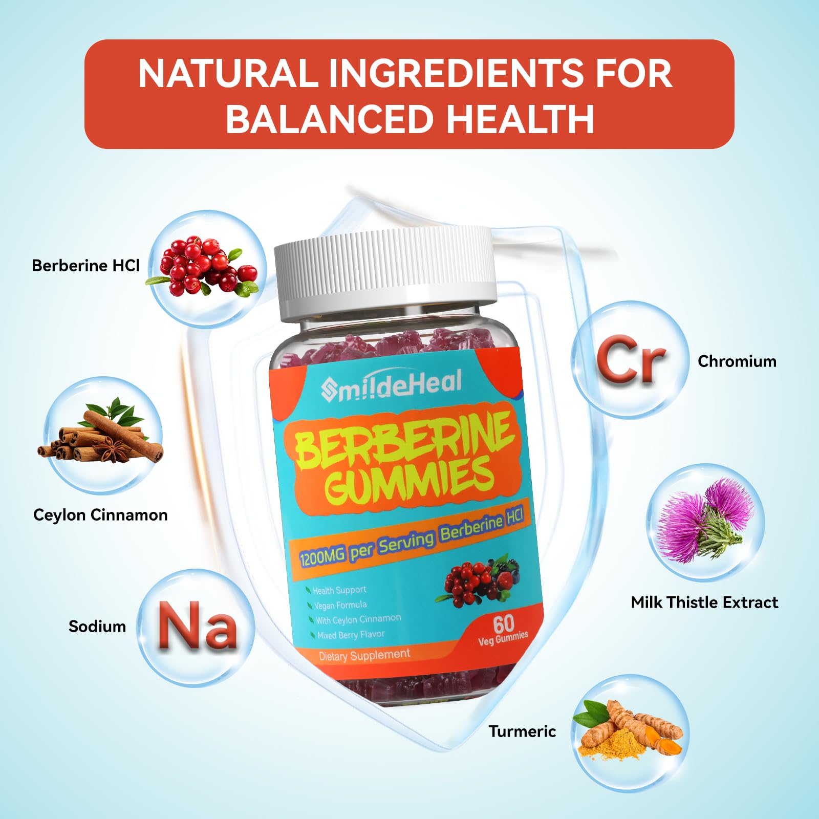 Herbal supplement with turmeric and cinnamon