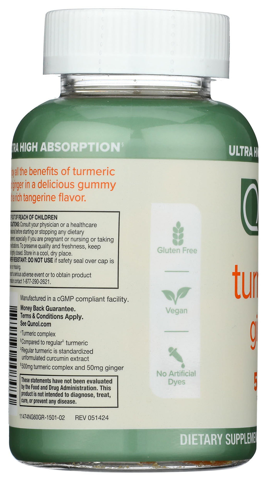 Herbal supplement with turmeric and ginger