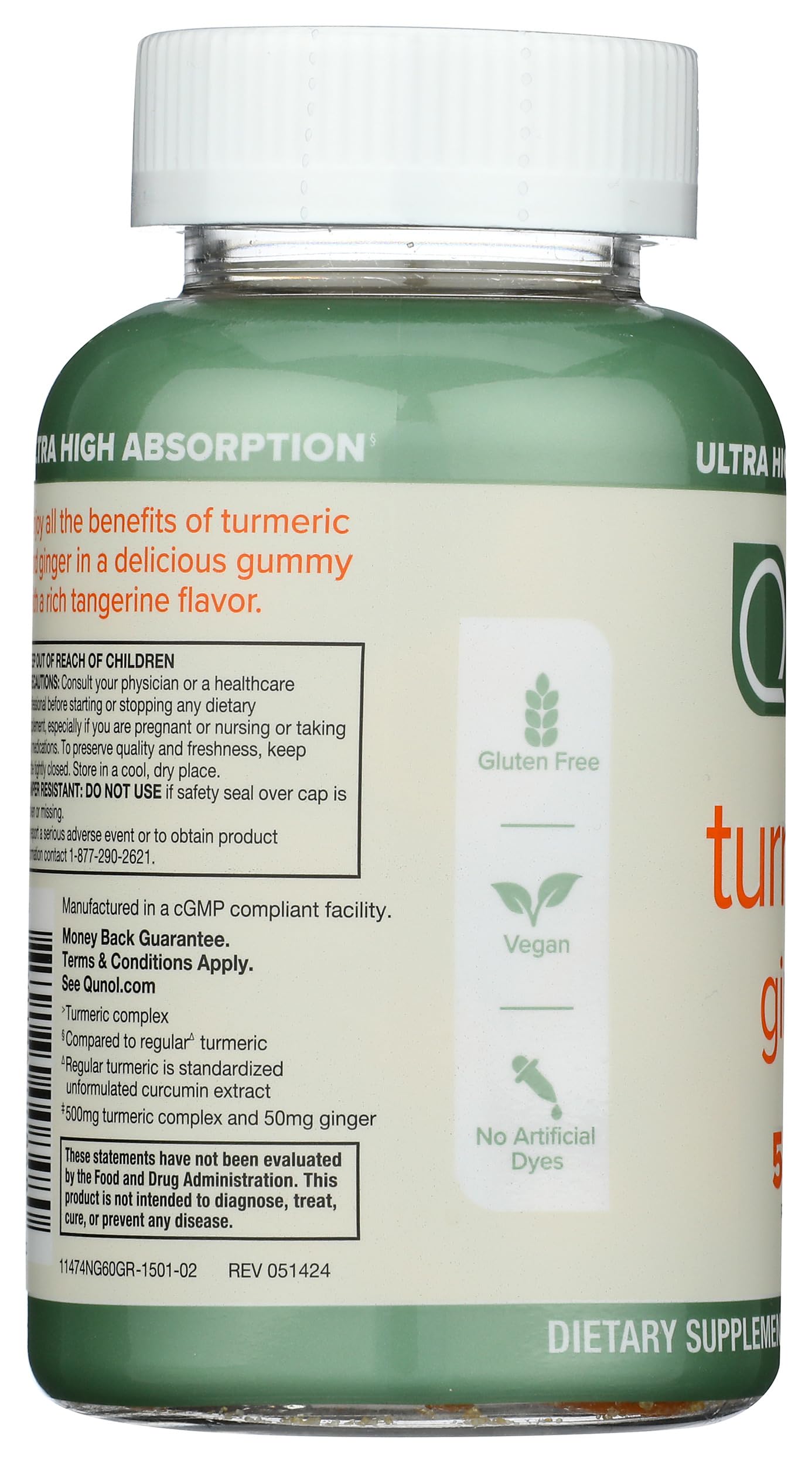 Herbal supplement with turmeric and ginger
