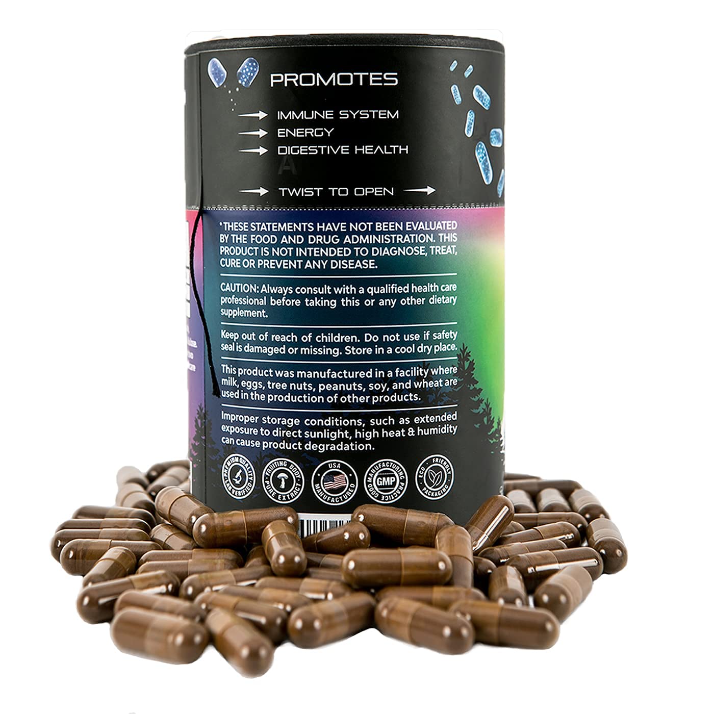 herbal supplements featuring chaga mushrooms
