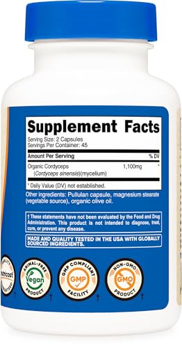 Herbal supplements with Cordyceps mushrooms