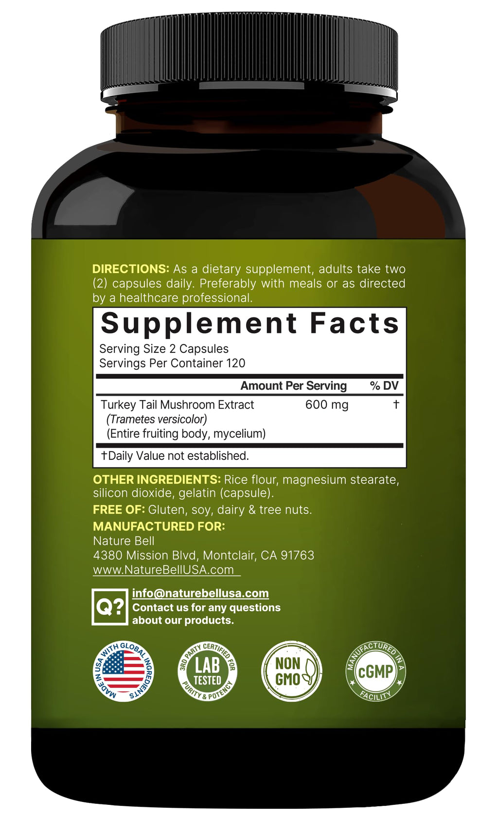 herbal supplements with Turkey Tail mushrooms