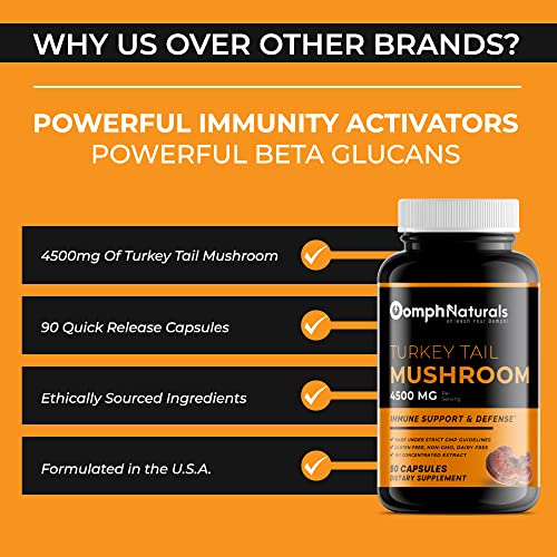 Herbal supplements with Turkey Tail mushrooms