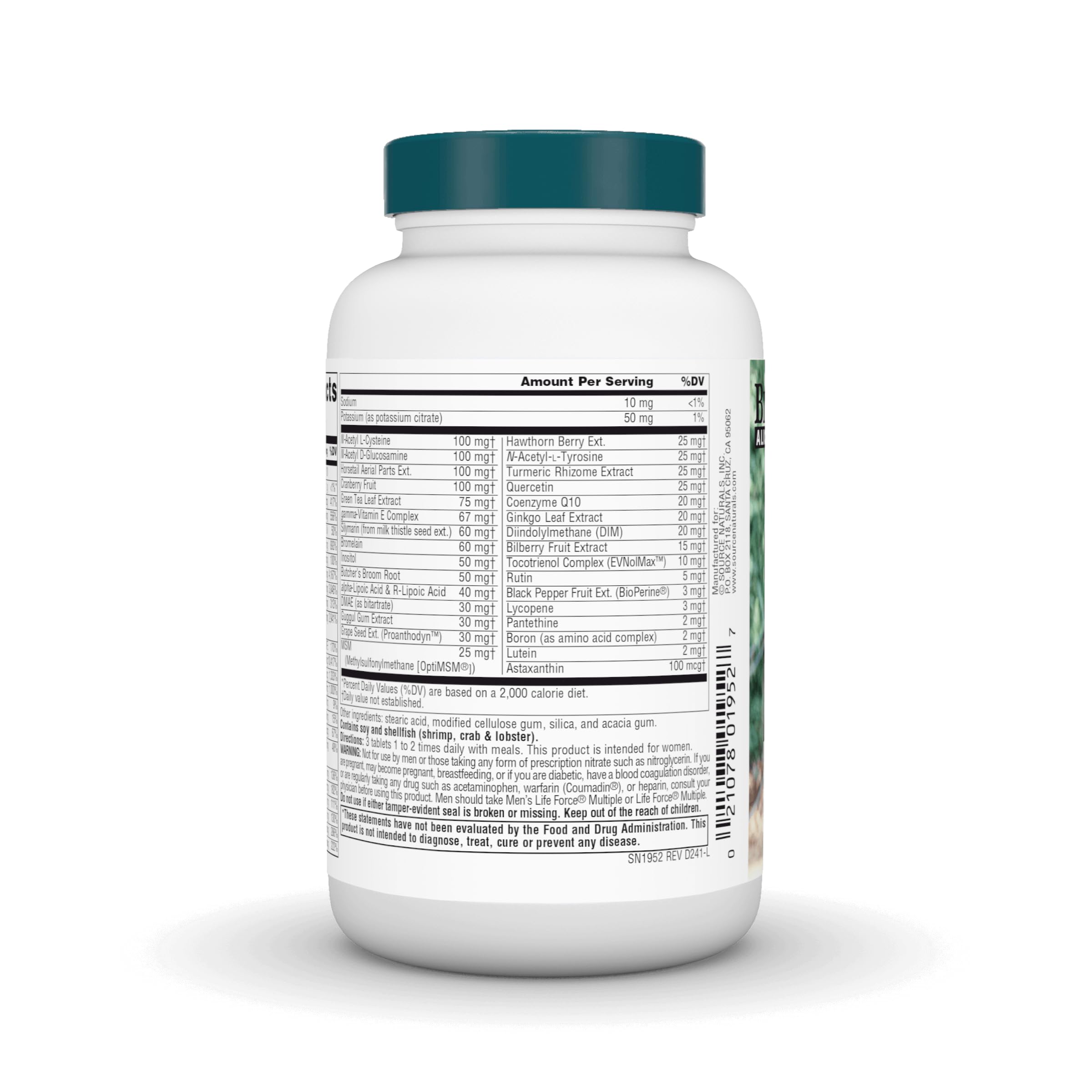 herbal support in multivitamin formula