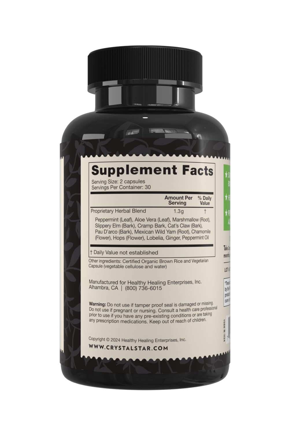herbal support with Crystal Star ginger