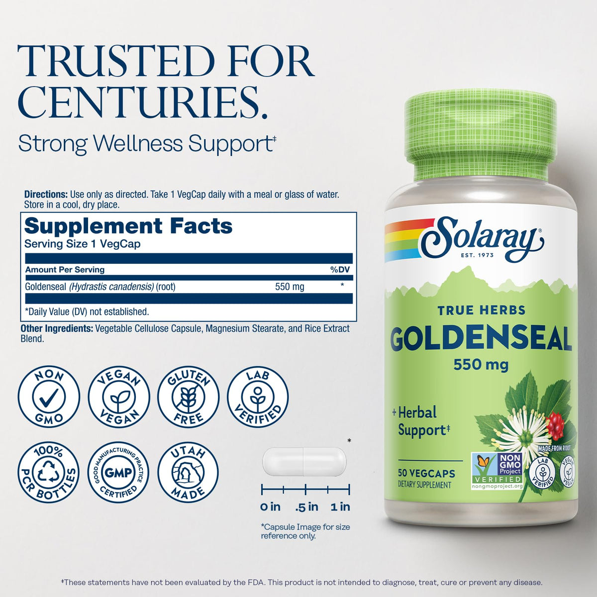Herbal support with Goldenseal Root