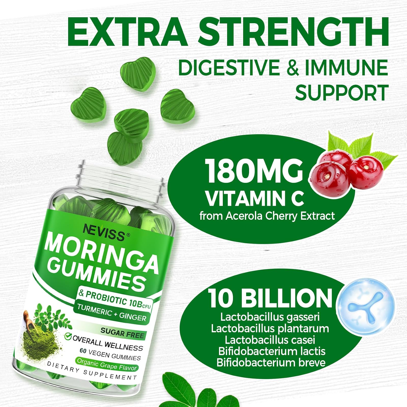 Herbal support with Moringa and probiotics