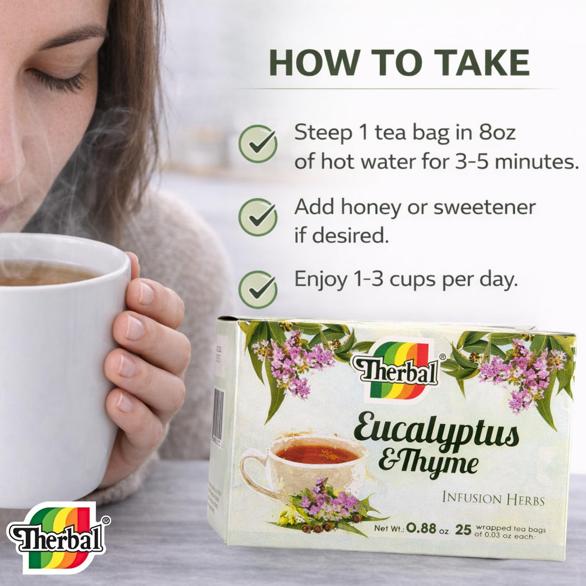 Herbal tea bags for immune support