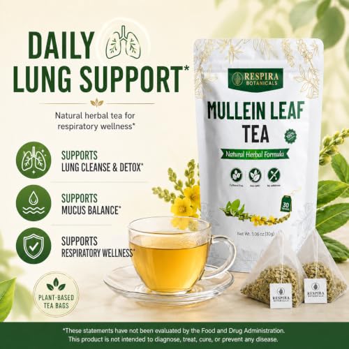 Herbal tea bags for respiratory health