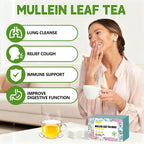 Herbal tea bags for respiratory support
