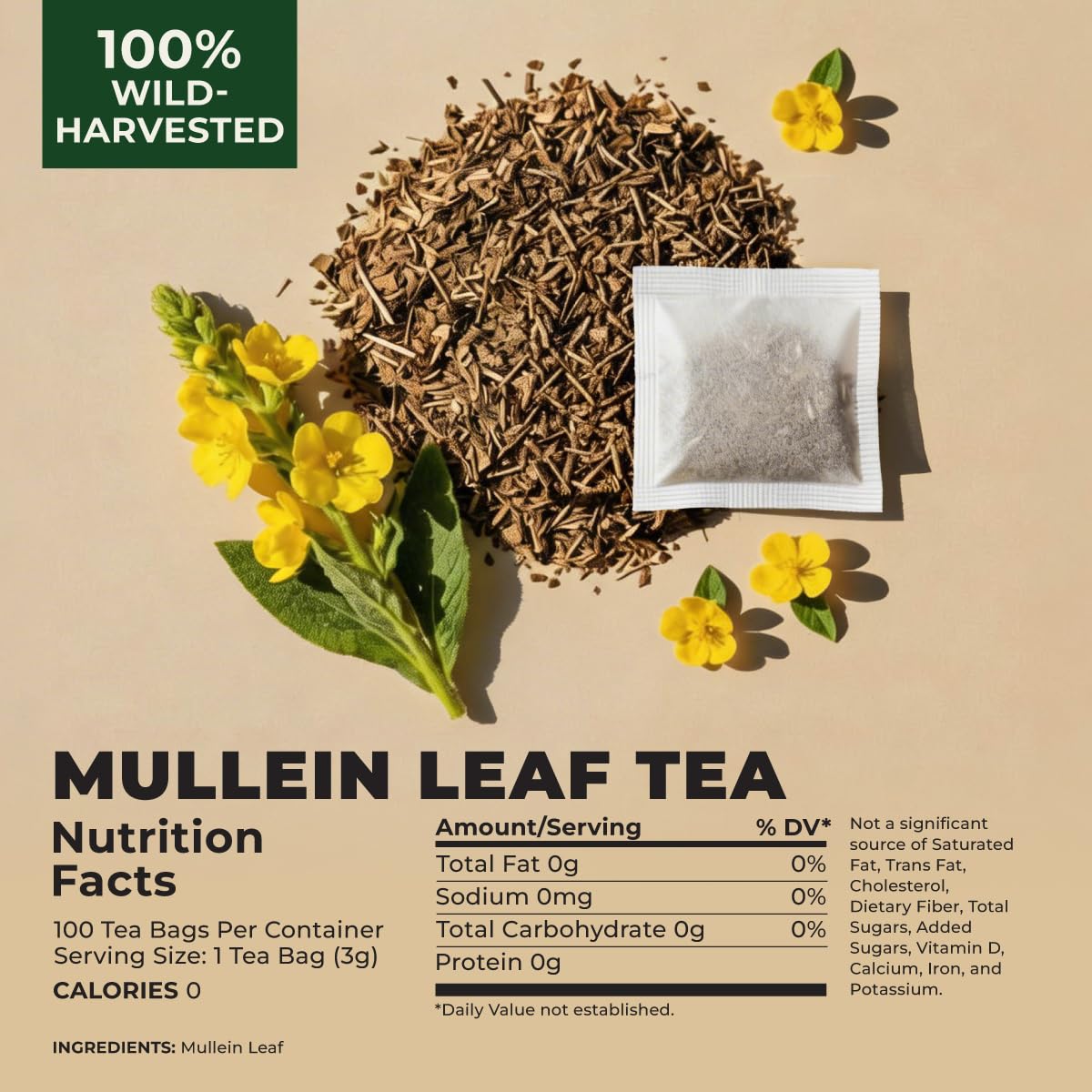Herbal tea bags for respiratory support