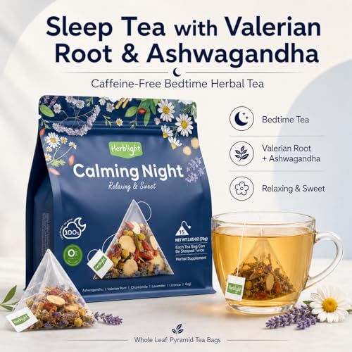 Herbal tea bags for restful sleep