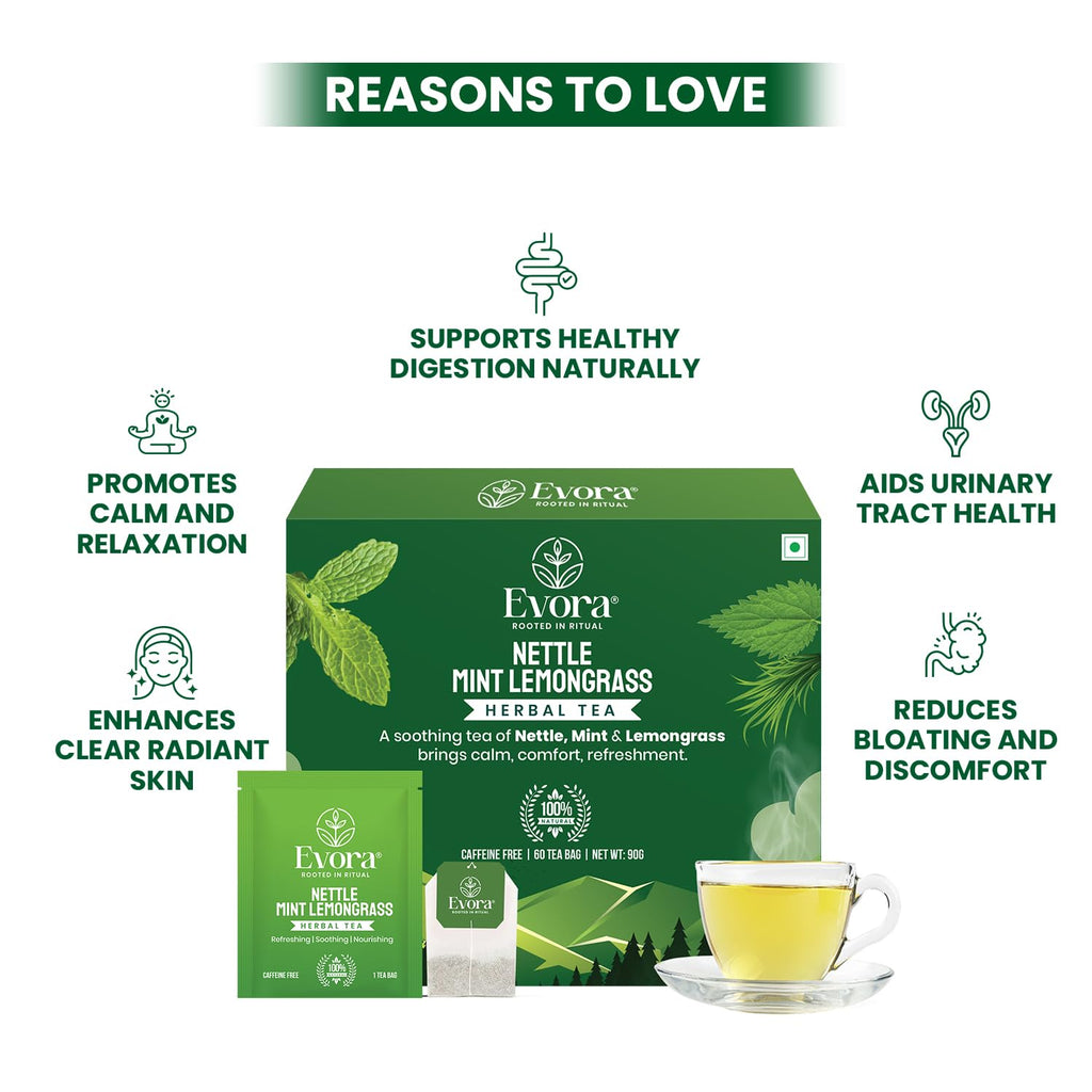 Herbal tea bags for soothing comfort
