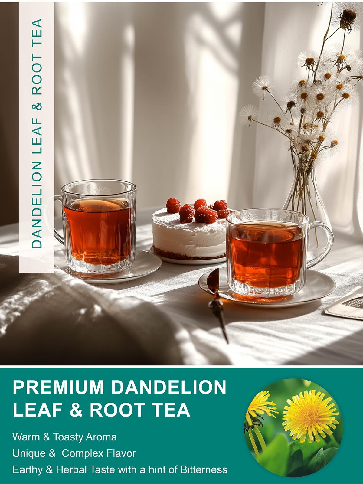 herbal tea bags with dandelion root