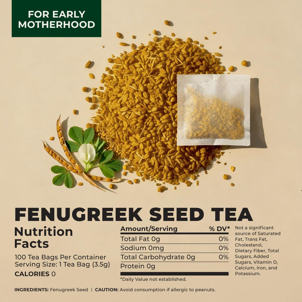 Herbal tea bags with fenugreek benefits