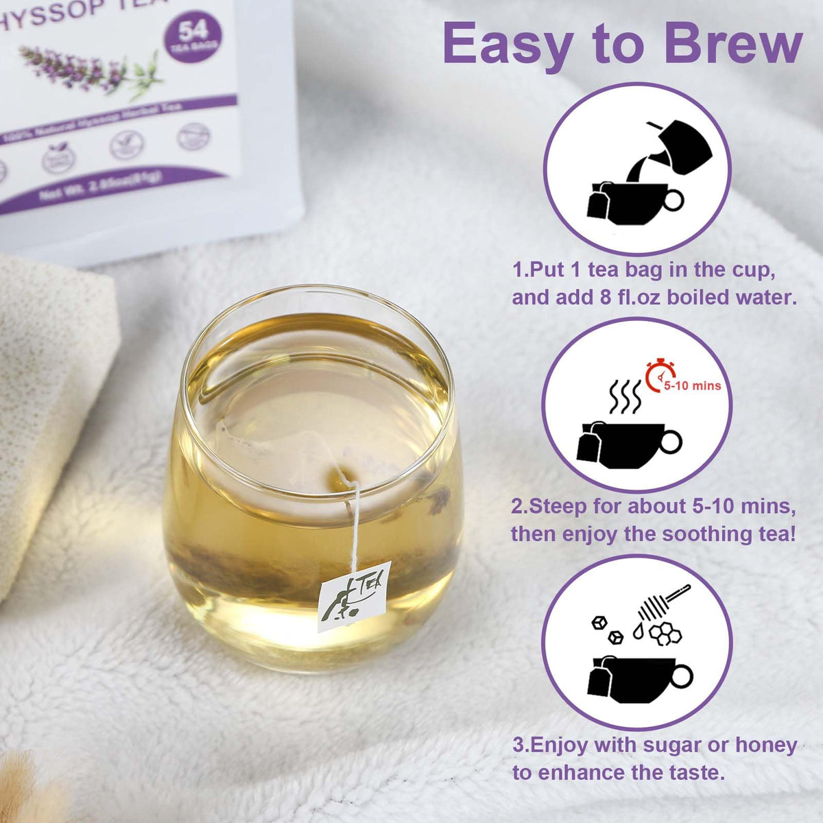 herbal tea bags with hyssop benefits