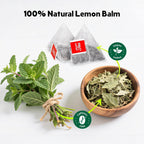 herbal tea bags with lemon balm