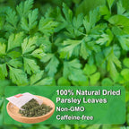 Herbal tea bags with parsley flavour