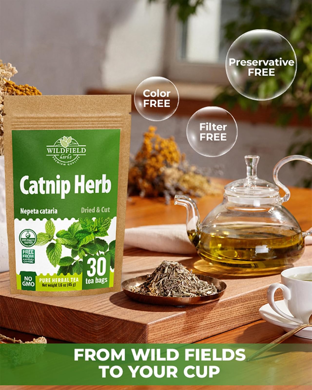 herbal tea blend with catnip