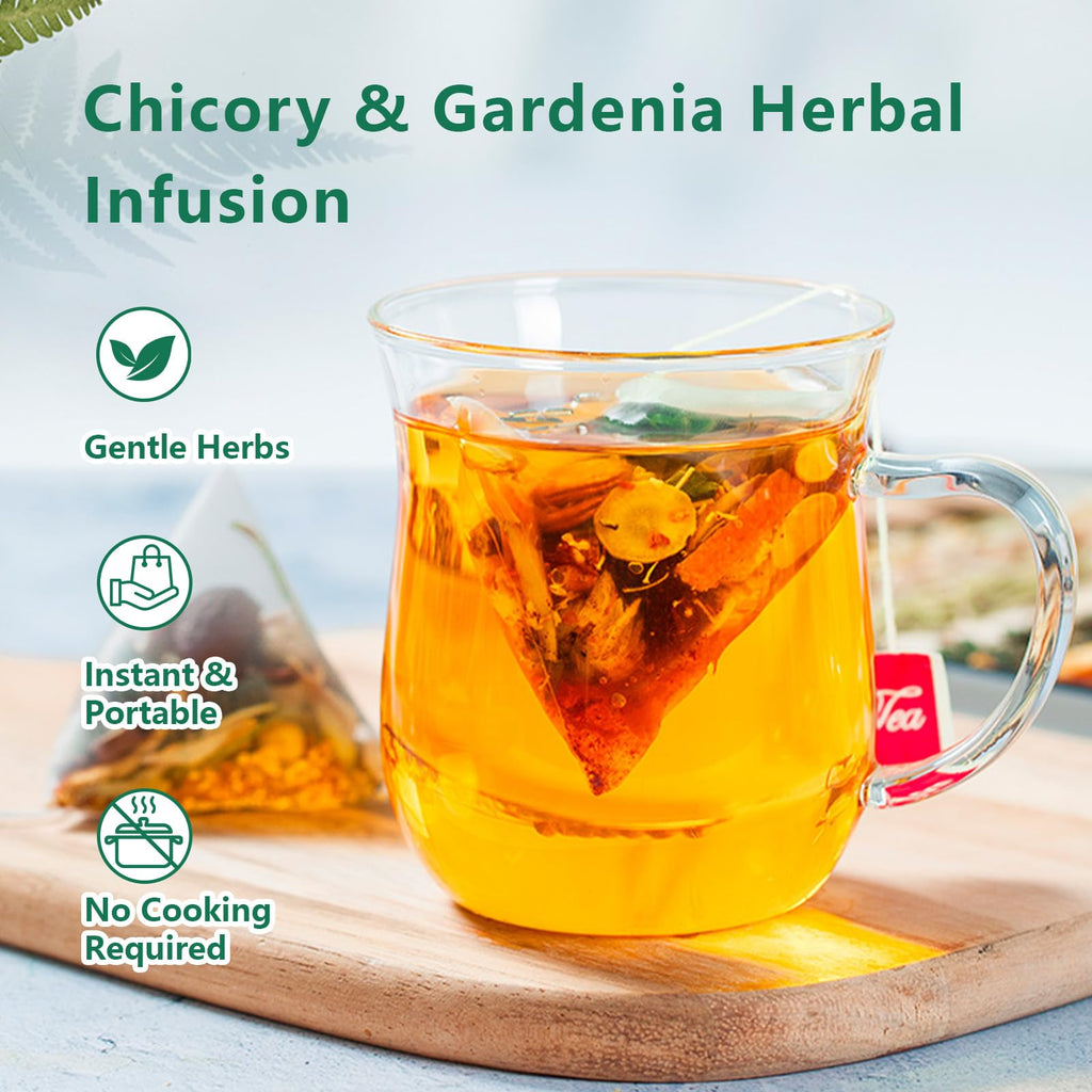 Herbal tea blend with dandelion and ginger