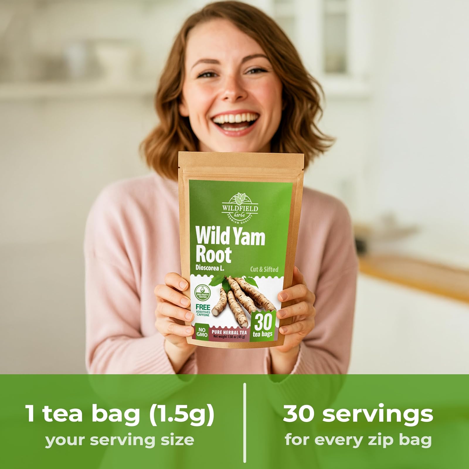 Herbal tea blend with Dioscorea