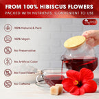 herbal tea blend with hibiscus flowers