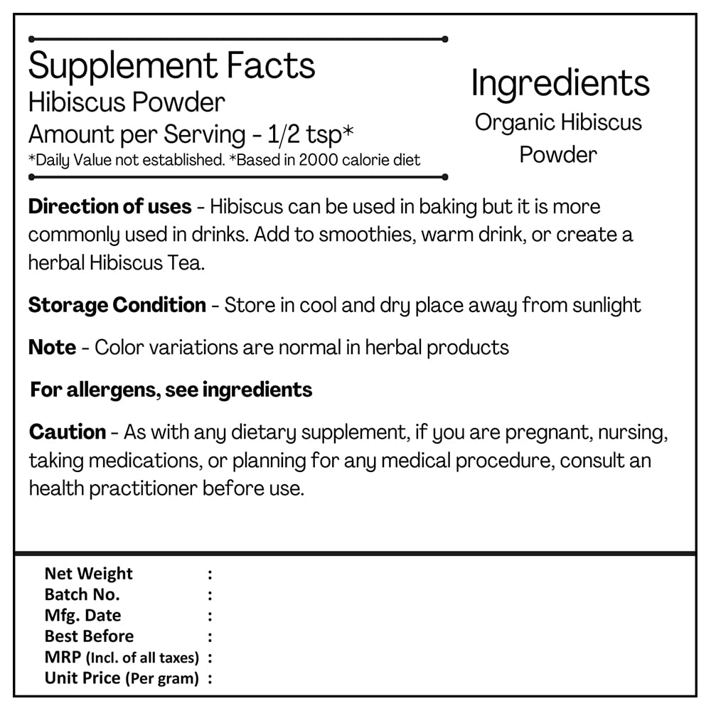 herbal tea blend with hibiscus powder