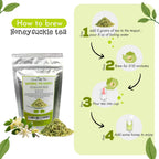 Herbal tea blend with honeysuckle flavour
