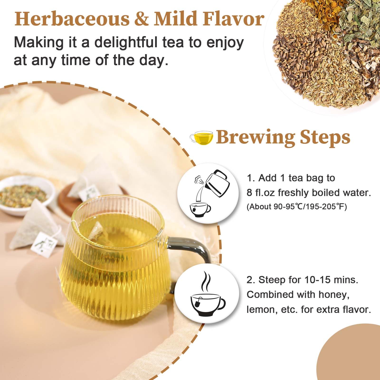 Herbal tea blend with milk thistle