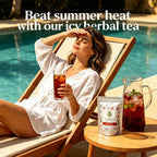 Herbal tea blend with mint flavour
