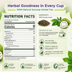 Herbal tea blend with soursop flavour