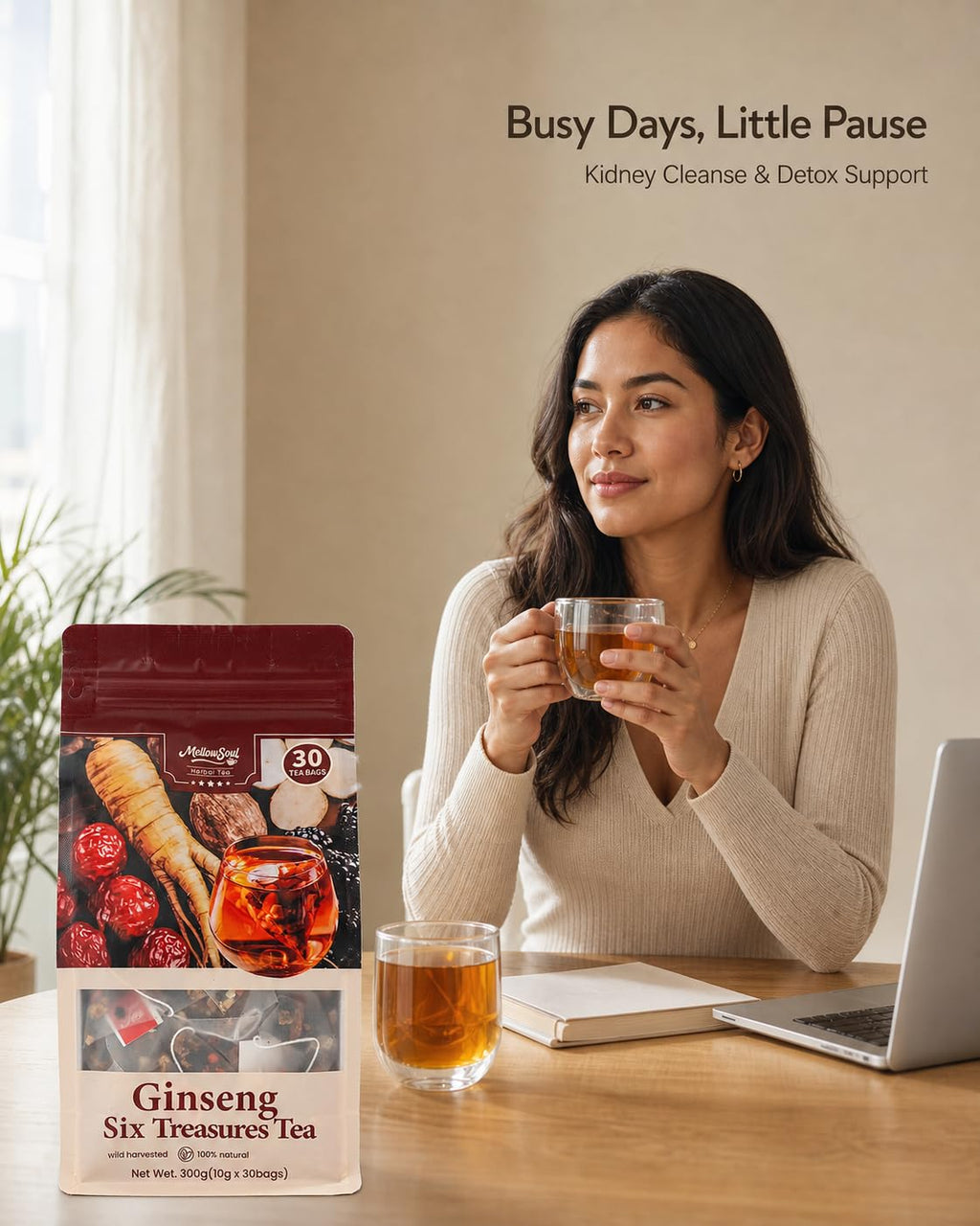 Herbal tea for energy boost