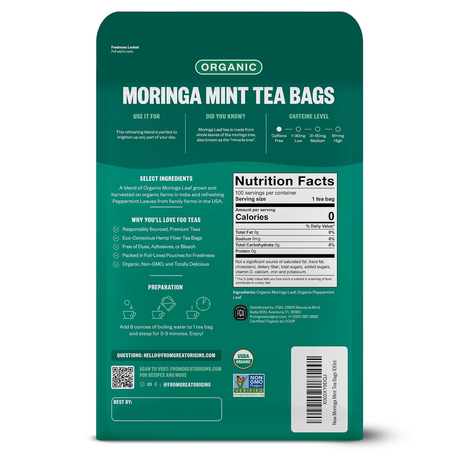 herbal tea for refreshing energy