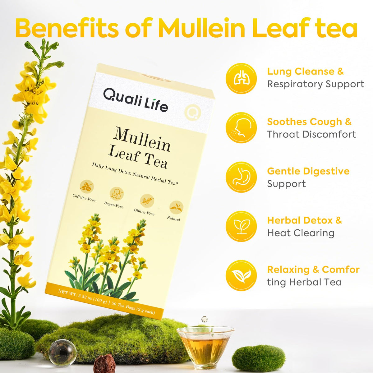 Herbal tea for respiratory support