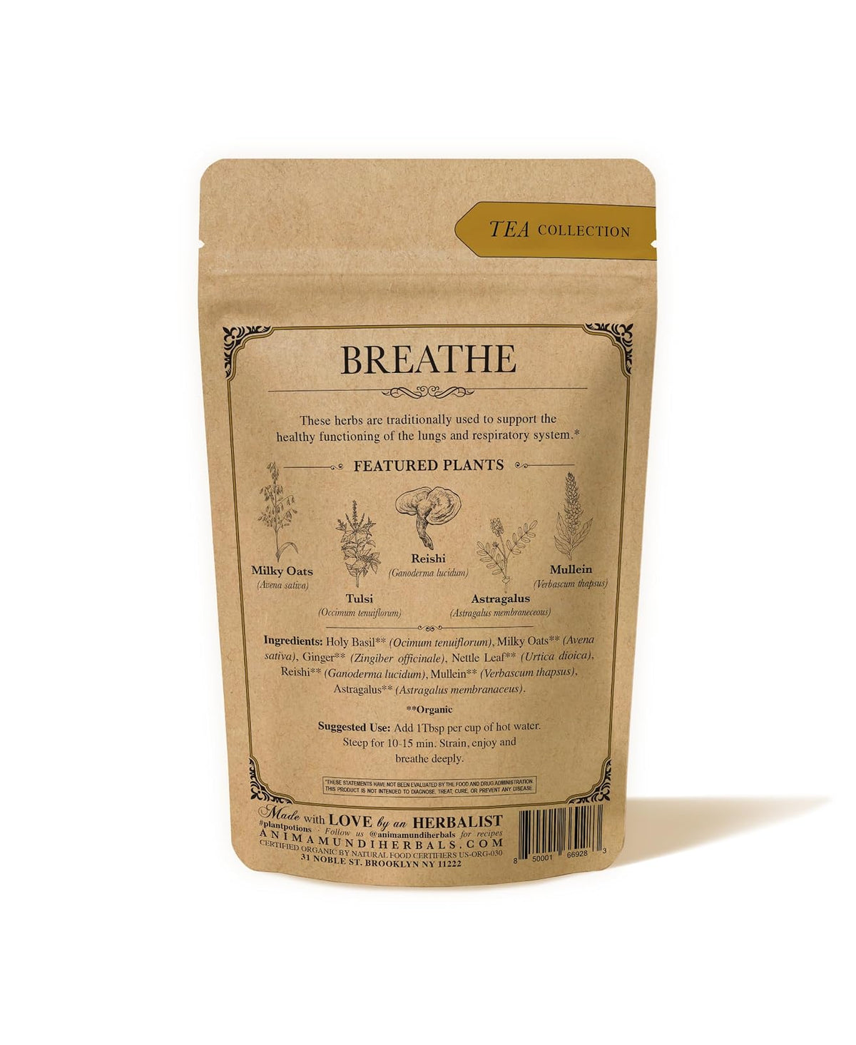 Herbal tea for respiratory support
