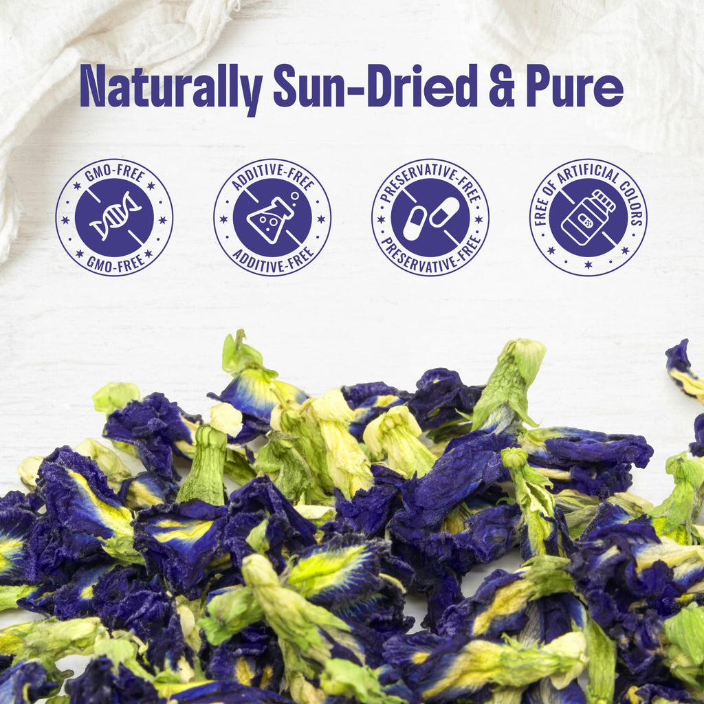 herbal tea for vibrant blue colour