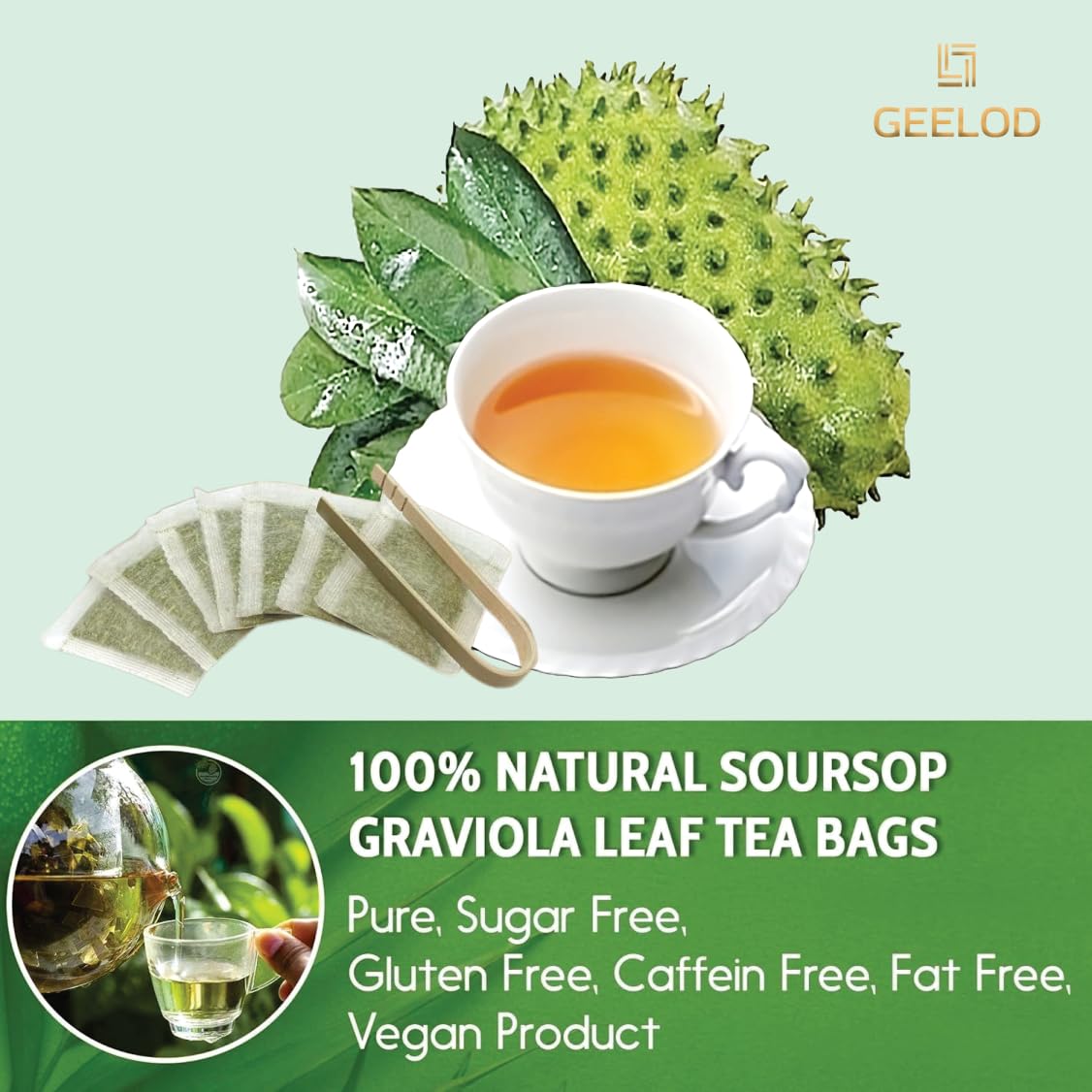 Herbal tea infusion with Soursop benefits