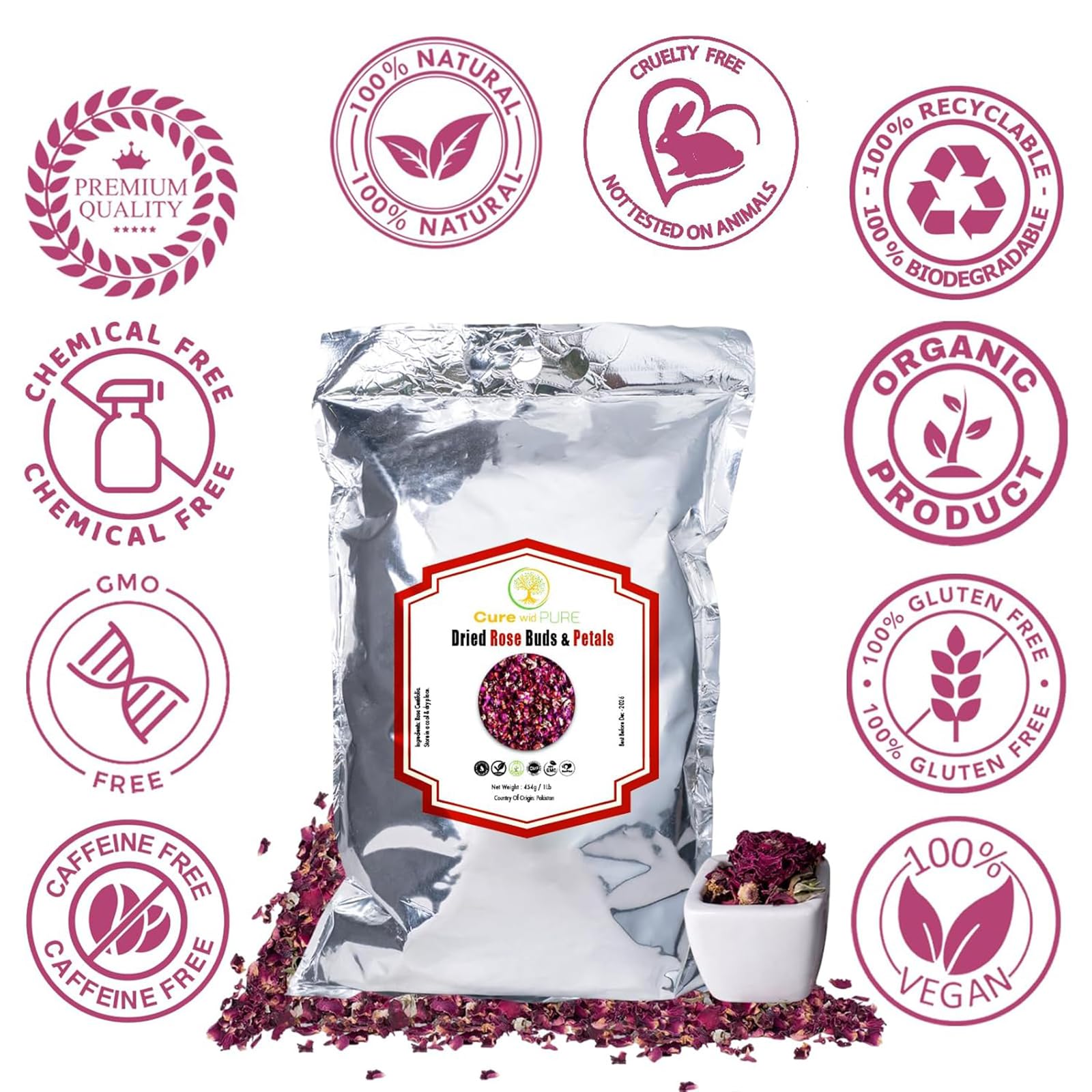 herbal tea ingredient dried rose petals