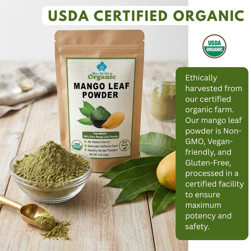 herbal tea mix with mango leaves