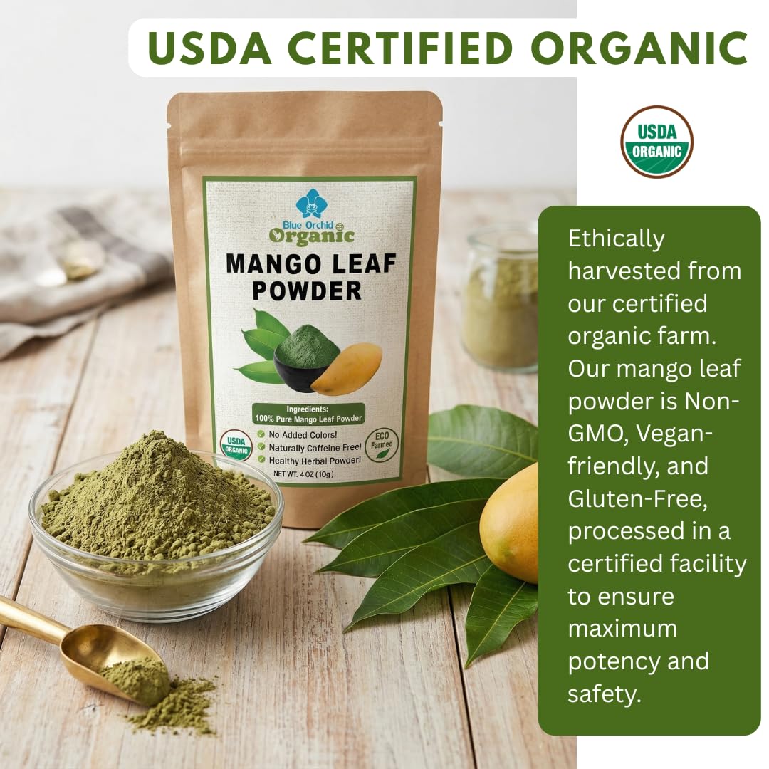herbal tea mix with mango leaves