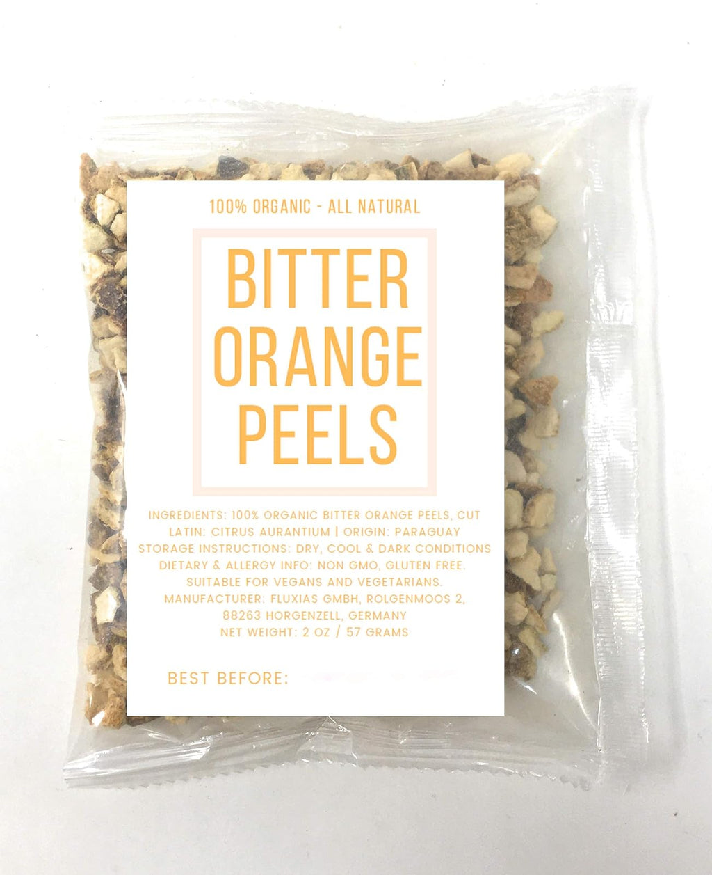 herbal tea with bitter orange zest