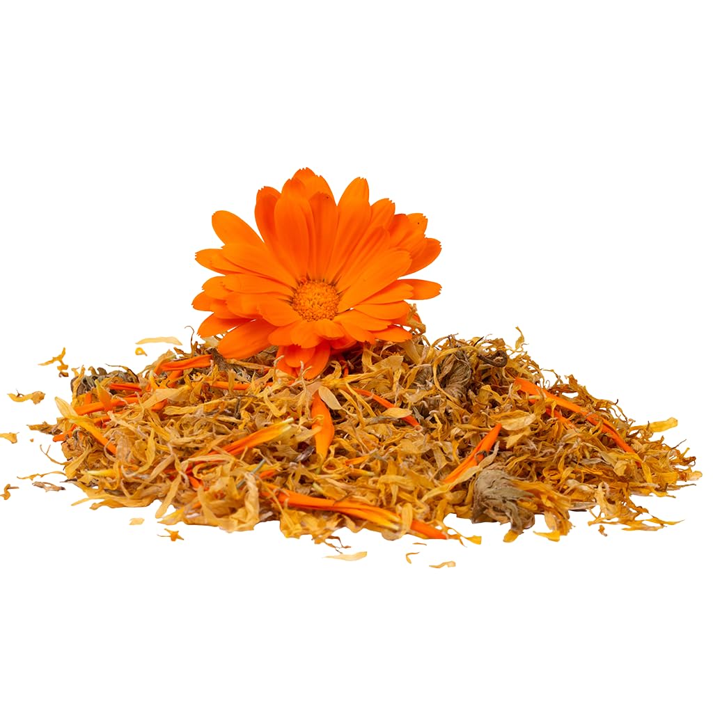 herbal tea with calendula petals